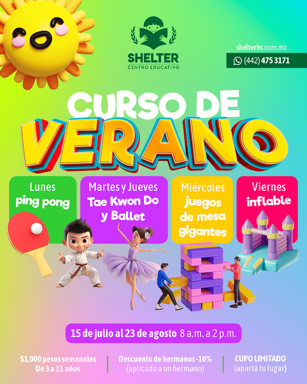 Curso de Verano en Querétaro 2024 - Shelter Centro Educativo